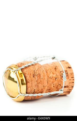 Close up of a cork with iron wire Stock Photo - Alamy