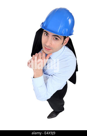 construction manager thinking Stock Photo - Alamy