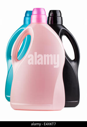 Three different color plastic bottles Stock Photo - Alamy