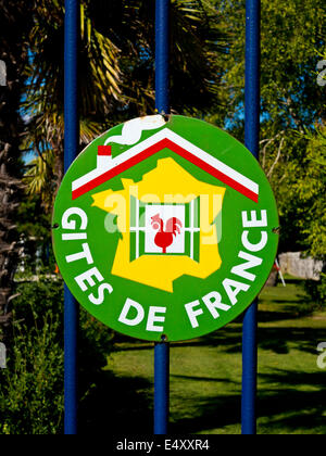 Gites de France sign outside a holiday rental property in south west ...