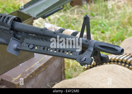 A detail of a machine gun barrel Stock Photo - Alamy