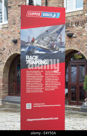 Signage as the Clipper Round the World Yacht Race 2013 stops in Albany ...