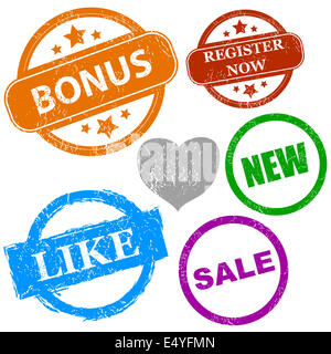 Grunge icons set Stock Photo - Alamy