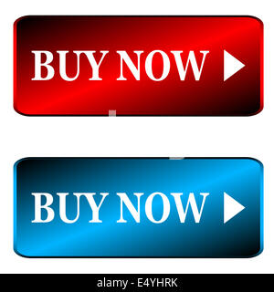 buy now red paper sign isolated on white Stock Photo - Alamy