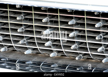 Radiator grille pattern. Car radiator grill close up. Chrome grill of ...