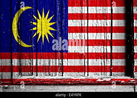 National flag of Malaysia: red and white horizontal stripes with yellow ...