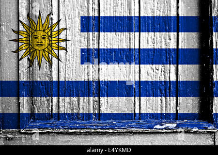 Closeup Uruguay Flag Stock Photo - Alamy
