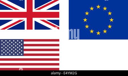 Flags of the UK and EU Stock Photo - Alamy