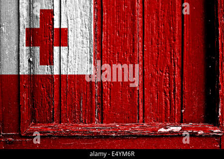 Closeup Tonga Flag Stock Photo - Alamy