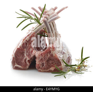 Racks Of Raw Lamb Ribs Stock Photo - Alamy