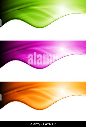 Abstract wavy colourful banners Stock Photo - Alamy