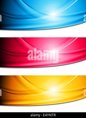 Colourful abstract wavy banners. Vector design eps 10 Stock Photo - Alamy