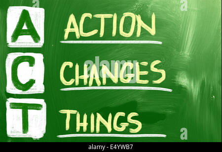 ACT action changes things symbol. Concept words ACT action changes ...