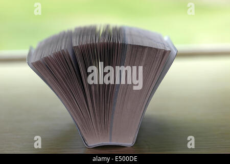 small book with fanned out pages Stock Photo - Alamy