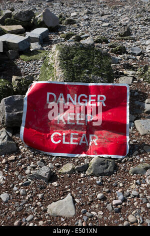 Danger Keep Clear Warning Sign Stock Photo - Alamy