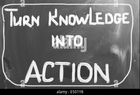 Turn Knowledge Into Action Concept Stock Photo - Alamy