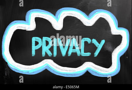 Privacy Policy - text concept with chalkboard, notebook, pens and ...