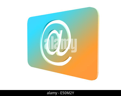 Email symbol´s illustration over white background Stock Photo - Alamy