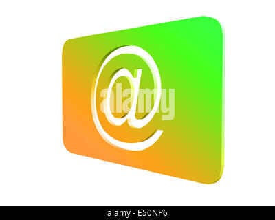 Email symbol´s illustration over white background Stock Photo - Alamy
