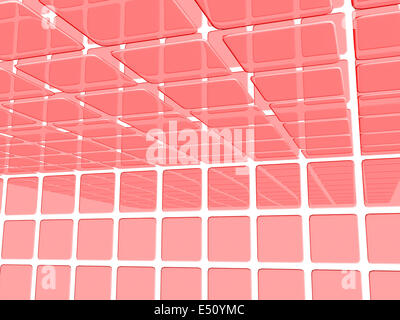 Red dimensional shapes with highlights and reflections Stock Photo - Alamy