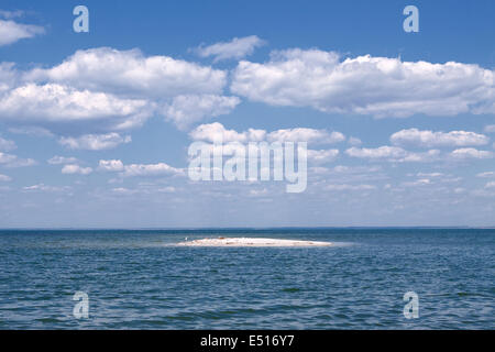 The cobalt blue sea and blue sky. Summer landscape with sea and blue ...