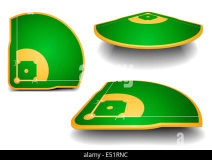 baseball fields with perspective Stock Photo - Alamy