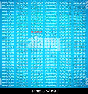 Binary computer code repeating vector background illustration Stock Photo - Alamy