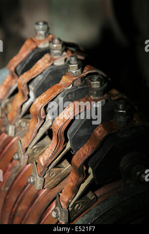 Old electric contacts on the electric equipment Stock Photo - Alamy