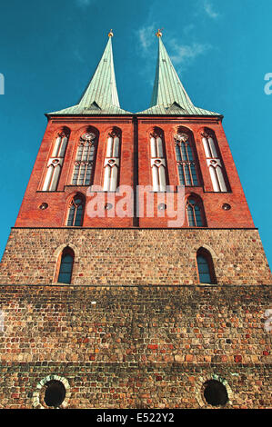 Germany, Berlin, Nikolaiviertel, Nikolaikirche church, oldest building ...