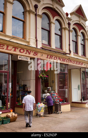 Isle of Man, Ramsey, Parliament Street, shops Stock Photo - Alamy