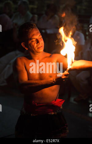 Fire artist at fire show Stock Photo - Alamy