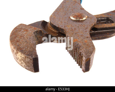 Close up of old rusty pliers on a white background Stock Photo - Alamy