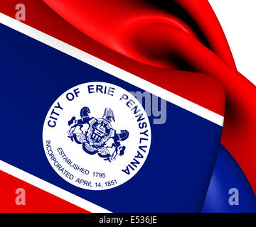 Flag of Erie, USA. Close Up Stock Photo - Alamy