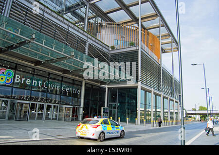 The Brent Civic Centre showing the Wembley Library, London Borough of ...