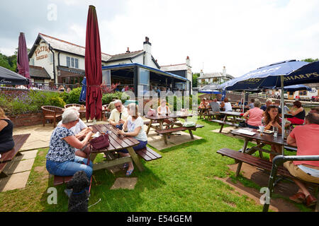 People Enjoying The Beer Garden Foxton Locks Inn Market Harborough ...