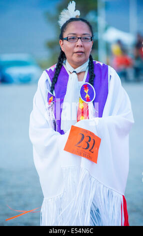 Native American woman takes part at the 25th Annual Paiute Tribe Pow ...