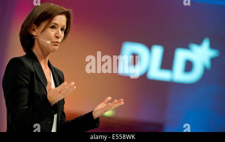 MUNICH/GERMANY - JULY 21: Hildegard Wortmann (BMW) gestures on the podium during the DLDwomen ...