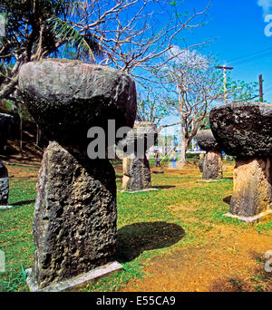 Ancient stone pillars in Latte Stone Park, Agana, Guam, Micronesia ...