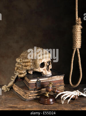 Law Law Justice concept with symbols like Justitia Paragraph and Judge ...