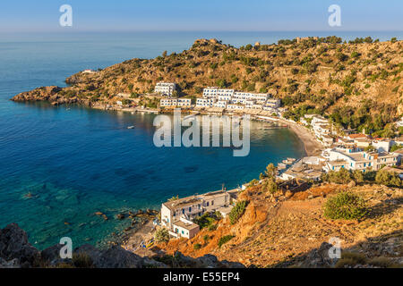 Greece, Crete, Loutro, little village accessible only by the sea Stock ...