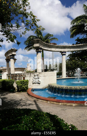 Independence square in Bridgetown Barbados with name and vegetation on ...