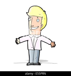 cartoon grinning man with open arms Stock Vector Image & Art - Alamy