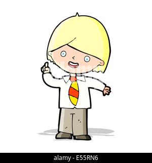 cartoon school boy answering question Stock Vector Image & Art - Alamy