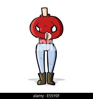 cartoon female body (add photos or mix and match cartoons Stock Vector ...