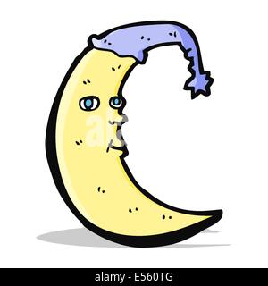 sleepy moon cartoon Stock Vector Image & Art - Alamy