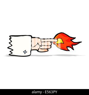 cartoon flaming pointing finger symbol Stock Vector Image & Art - Alamy