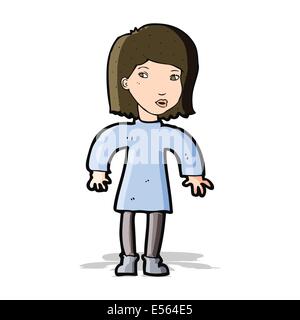 cartoon cautious woman Stock Vector Image & Art - Alamy
