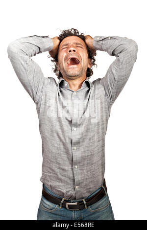 The desperate man Stock Photo - Alamy