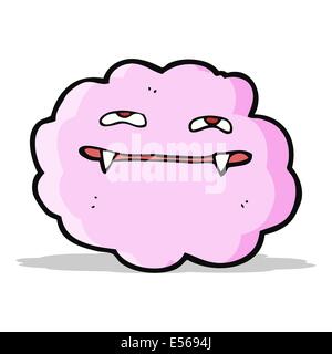 cartoon pink fluffy vampire cloud with speech bubble Stock Vector Image ...