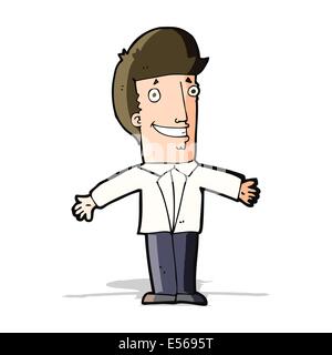 cartoon grinning man with open arms Stock Vector Image & Art - Alamy